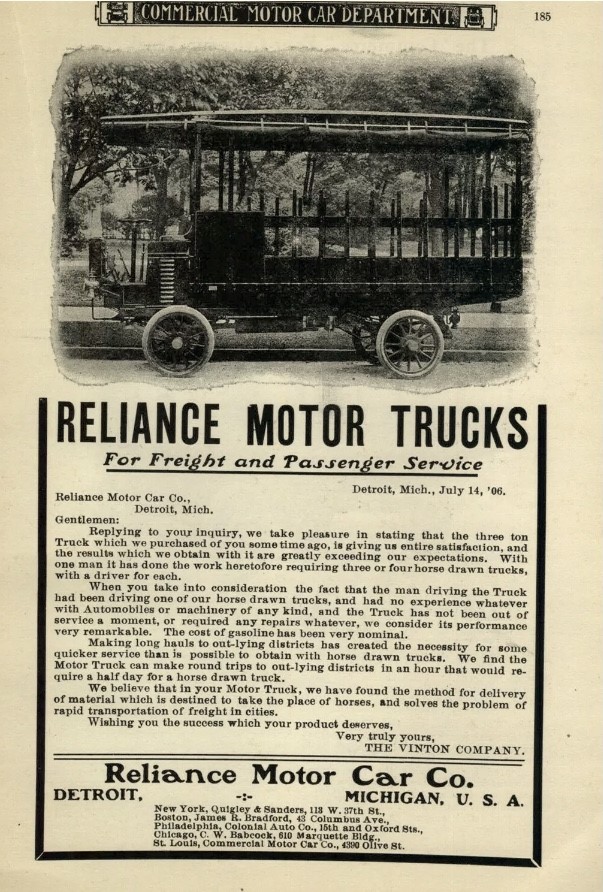 Below....1906 Reliance Truck
